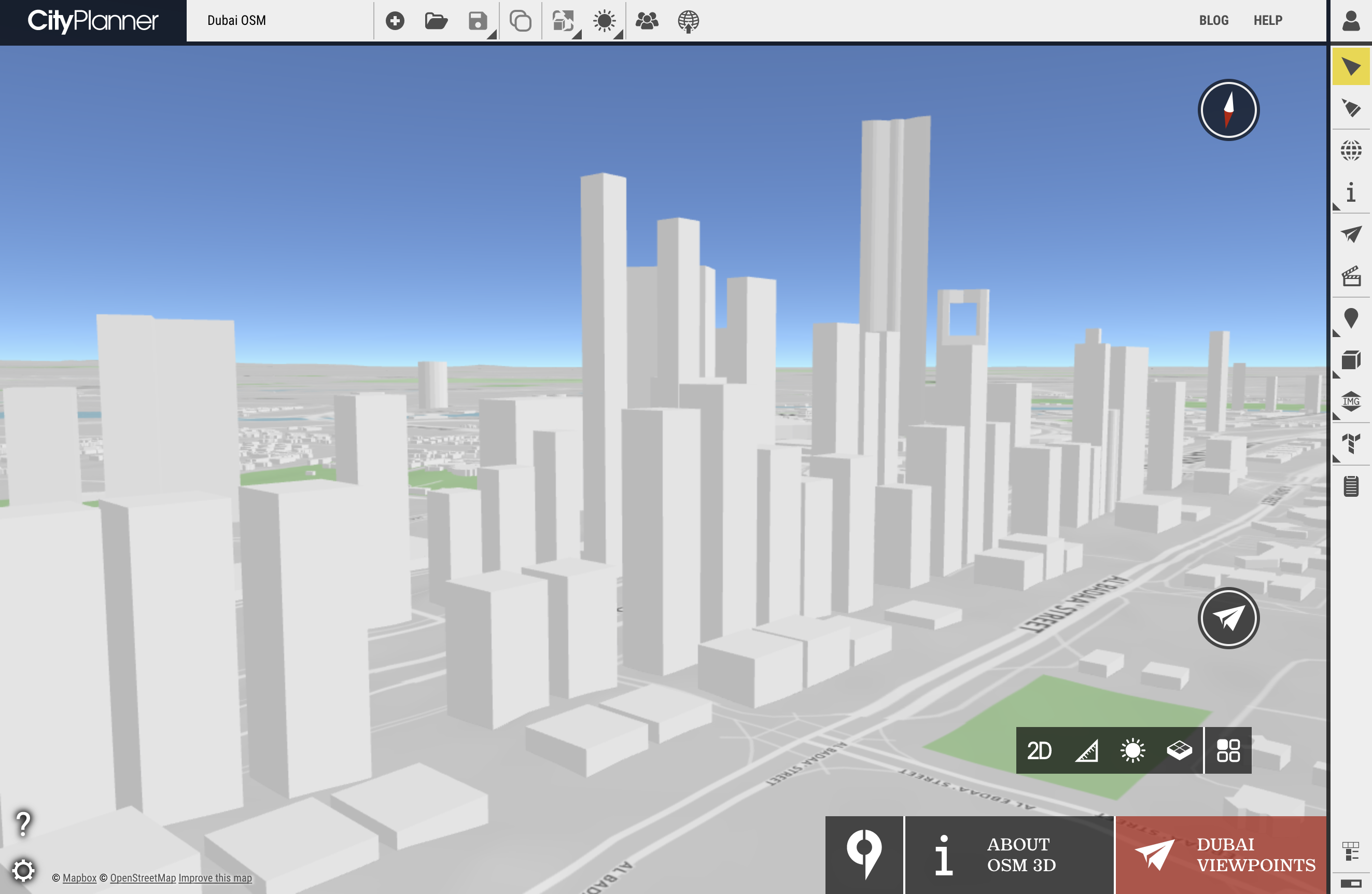 OpenCities Planner Adds OpenStreetMap 3D Buildings For Dubai
